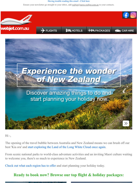 Webjet: It's time to experience the wonder of New Zealand! | Milled