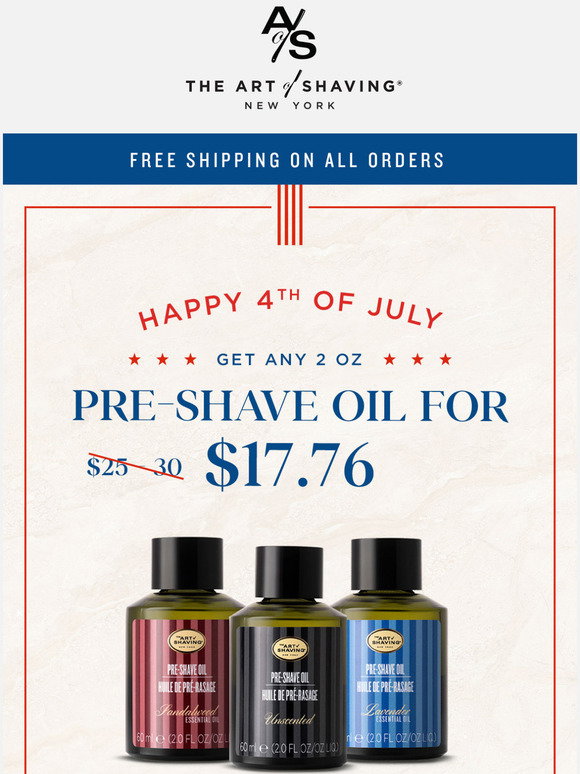 The Art of Shaving: Fire up your 4th of July with $17.76 Pre-shave Oils ...
