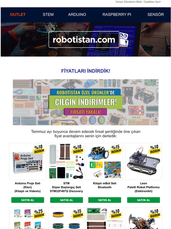 Robotistan: Robotistan zel rnler ndirimde! | Milled