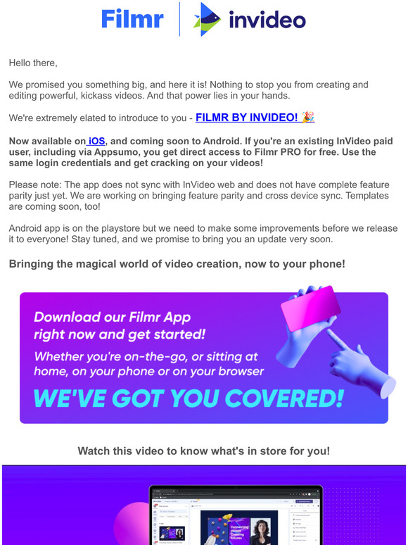 InVideo: NEWLY LAUNCHED! Big news! Video editing, now on your | Milled
