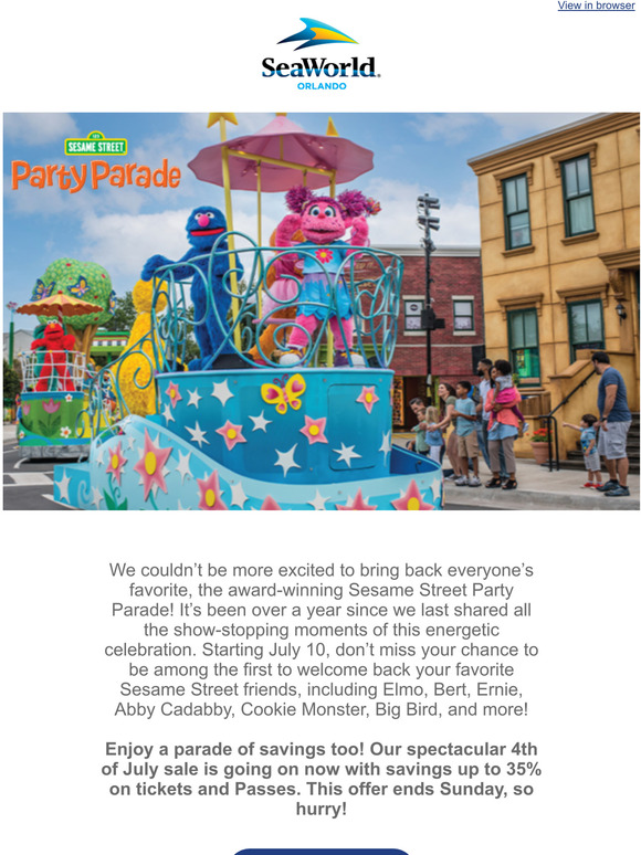 SeaWorld: Celebrate! The Sesame Parade is Back! | Milled