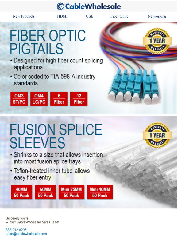 Cable Wholesale: Introducing Fiber Optic Pigtails & Fusion Splice ...