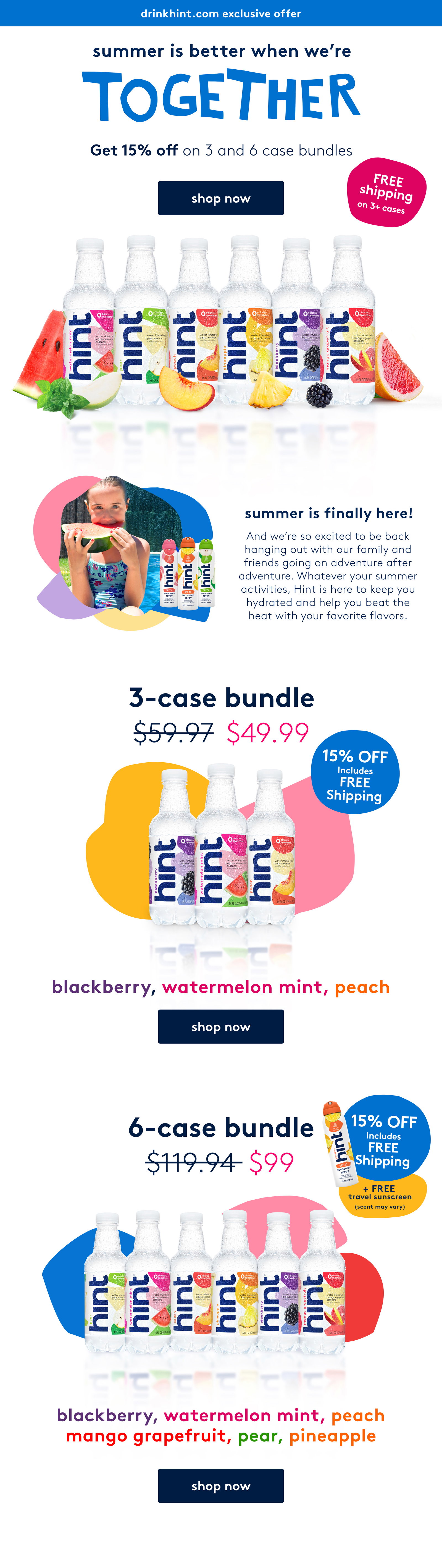 Hint Water: Cool down with Summer Bundles | Milled