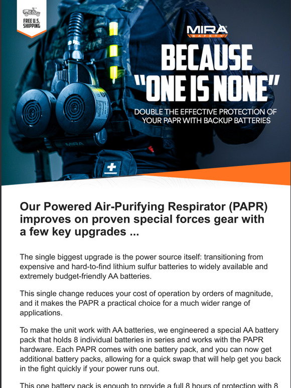 MIRA Safety: Double Your PAPR Protection | Milled