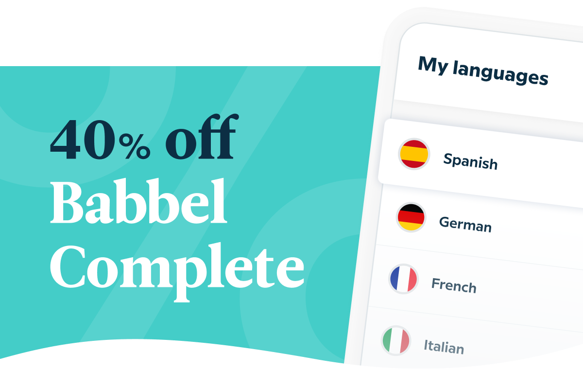 BABBEL.com: -here's your offer: 1 year of all languages for US$ 77.40 ...