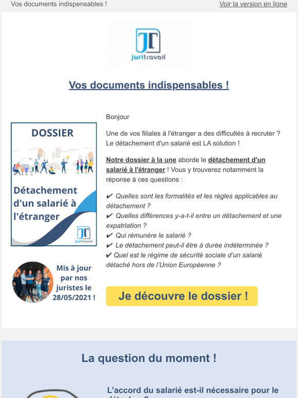 Juritravail: [Les indispensables] Tout savoir sur le dtachement d'un salari l'tranger ! | Milled