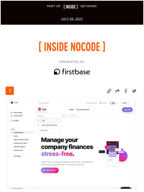 Inside: tool makes site-building as easy as using Notion / CloneComp ...