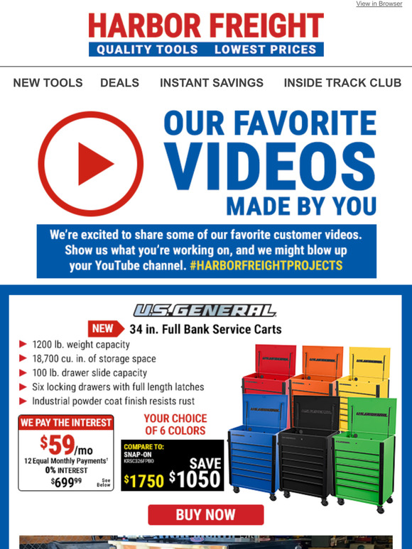 Harbor Freight: Check out our Favorite Videos - Made By You | Milled
