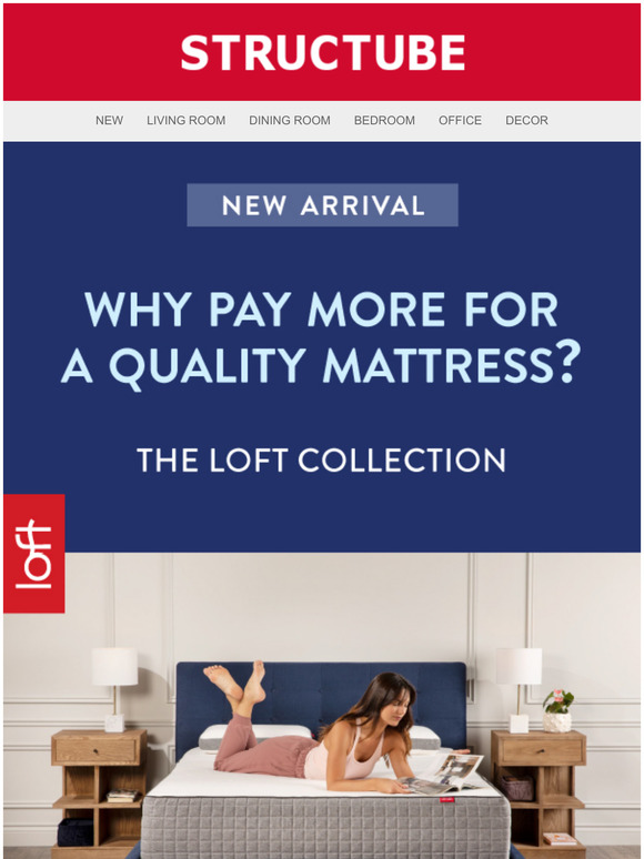 Structube: New mattresses The LOFT collection. | Milled