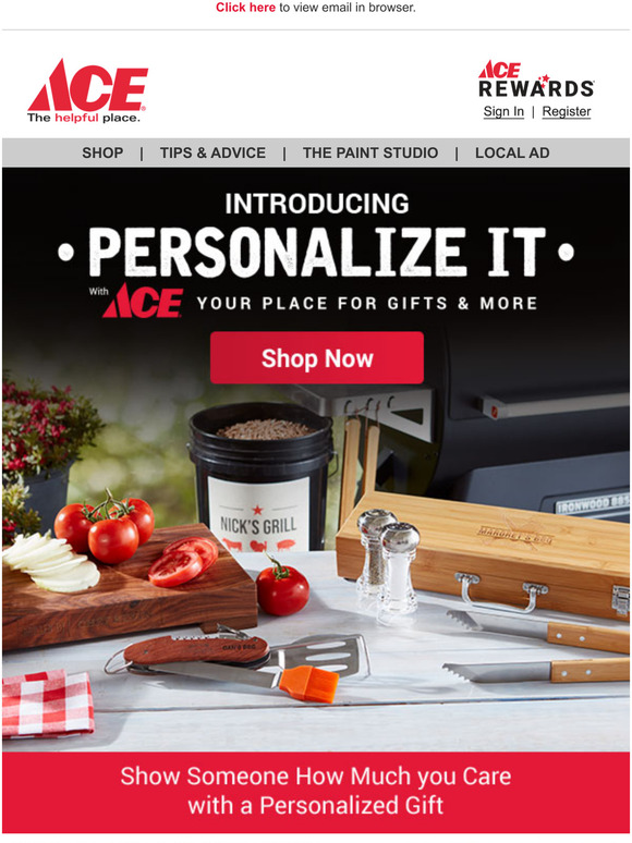 Ace Hardware: Get Personalized Gifts from Ace! | Milled