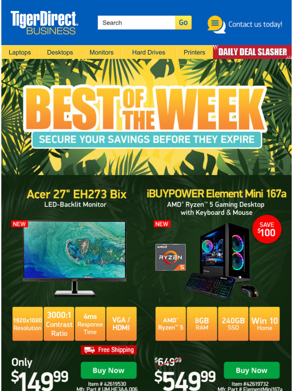 TigerDirect: Hey, Your Next PC is Waving! $299 Lenovo i7 Desktop | Milled