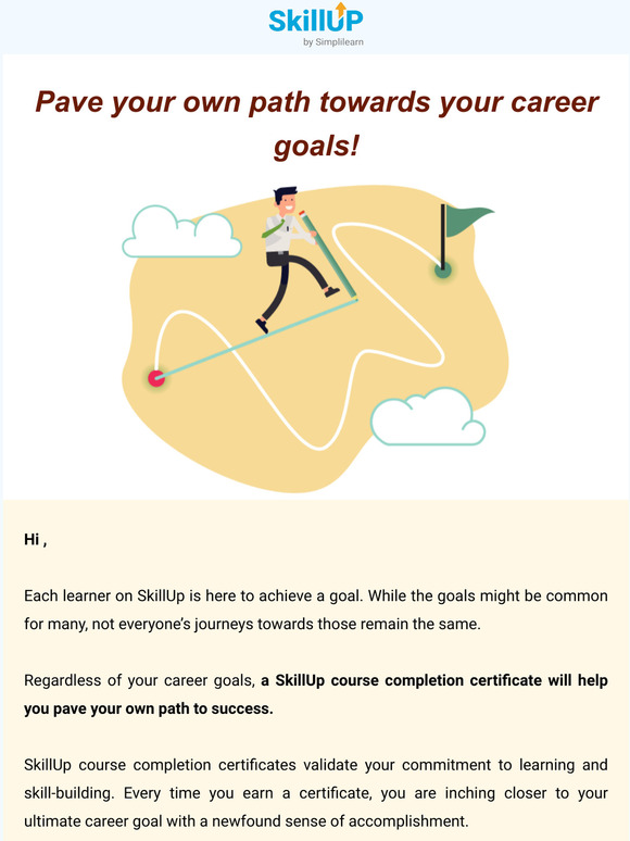 Simplilearn: SkillUp Course Completion Certificate helps you pave your ...
