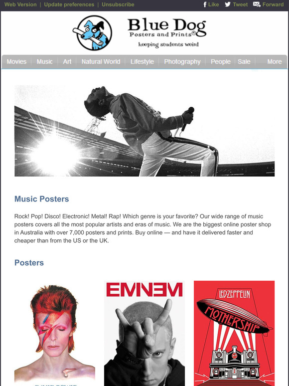 Blue Dog Posters: Music Posters - Urban, Rock or Pop - The hard to find ...