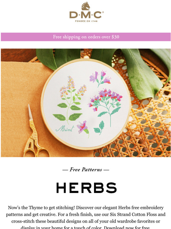 DMC: Free Patterns: Herbs | Milled