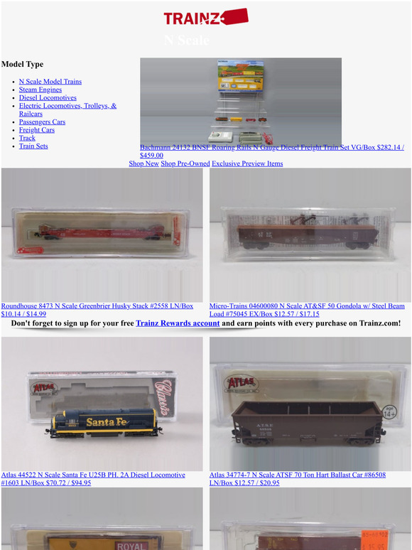 Trainz: Bachmann BNSF Roaring Rails and more N Scale at Trainz | Milled