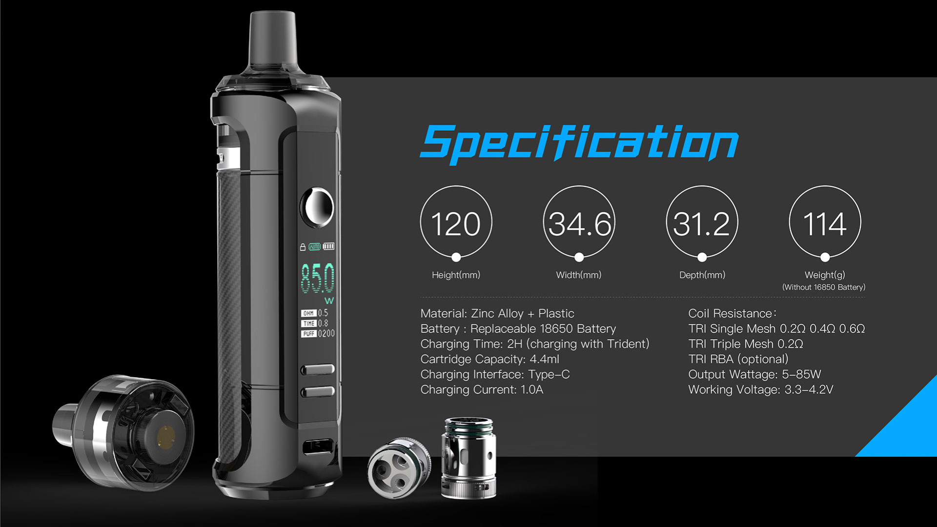 ECigMafia: New Arrival | Suorin Trident 85W Pod Mod Kit | Milled