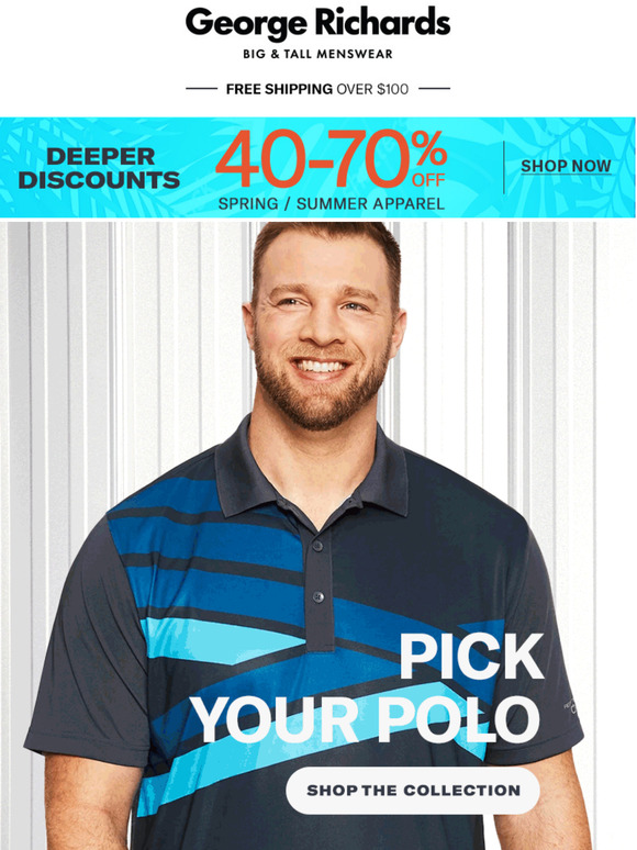 George Richards: New at George Richards: Polos are here! | Milled