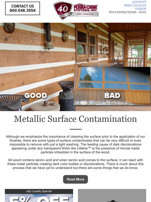 Perma-Chink Systems: Do You Know What Metallic Surface Contamination ...