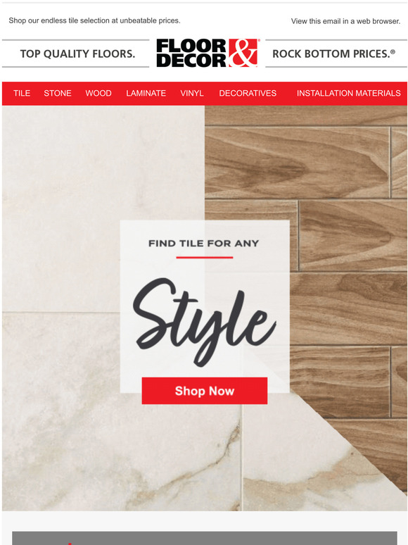 Floor & Decor: Discover Tile for Any Style | Milled