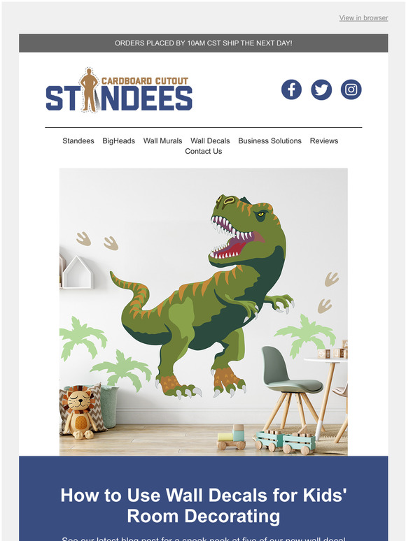 Cardboard Cutout Standees: Use Wall Decal for Kids' Room Decorating ...