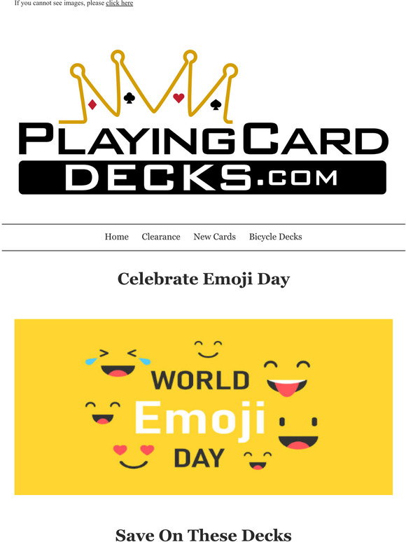 Playing Card Decks: Emoji Day - New Decks, Blog & More | Milled