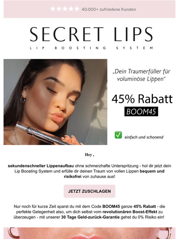Secret Lips: Sekundenschneller & sichtbarer Lippenaufbau: Hol dir dein ...
