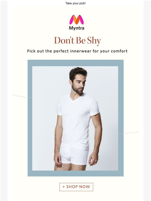 Myntra: Explore Innerwear For Men | Milled