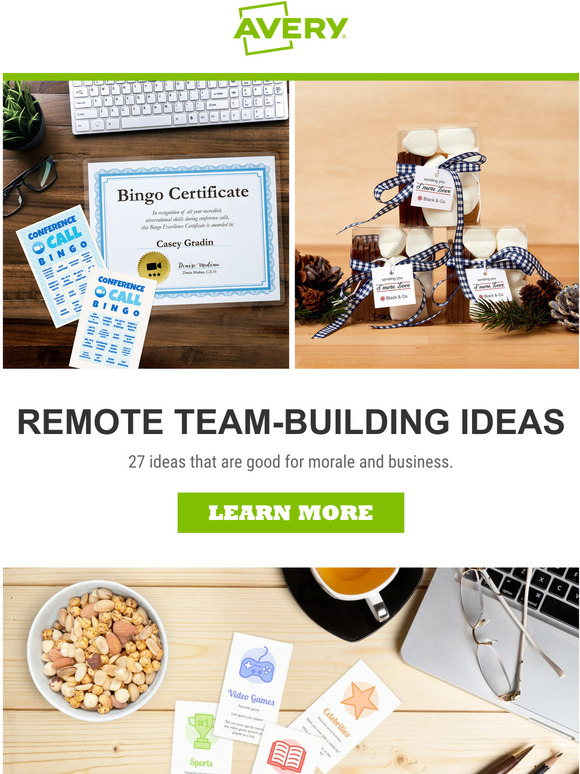 Avery: Remote Team-Building Ideas | Milled