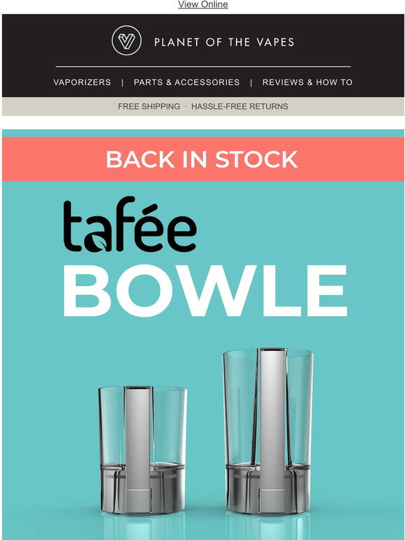 Planet of the Vapes: The Tafe Bowle is Back in Stock | Milled
