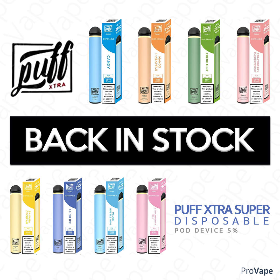 Provape.com: Back in Stock! Puff XTRA Super Disposables with all your ...