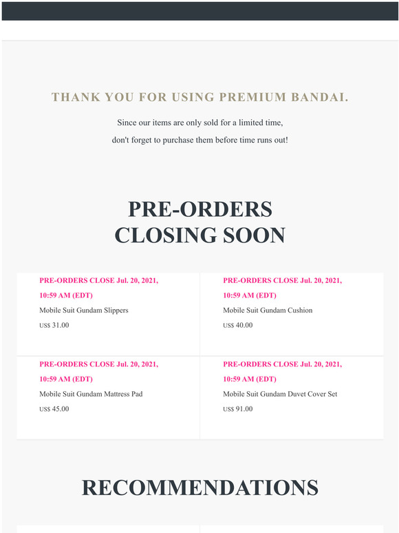 プレミアムバンダイ: [Pre-orders close Jul. 20, 2021] Grab yours before pre ...