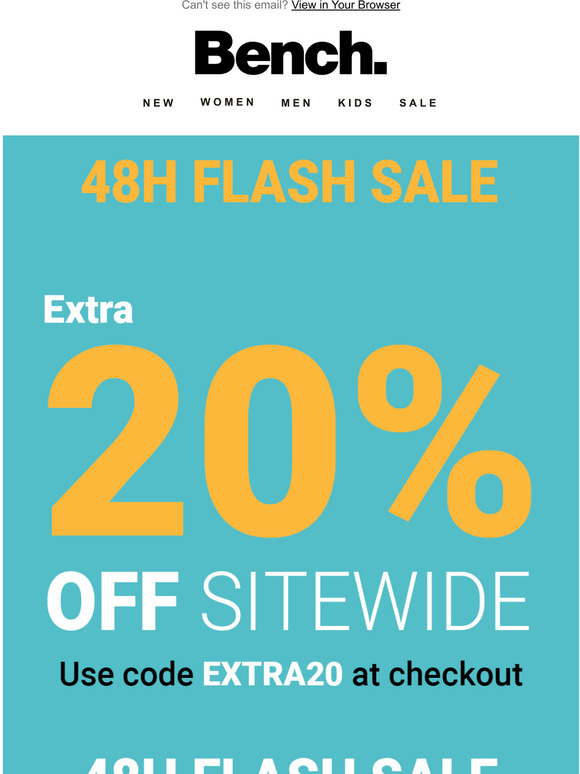 Bench: FLASH SALE! EXTRA 20% SITEWIDE | Milled
