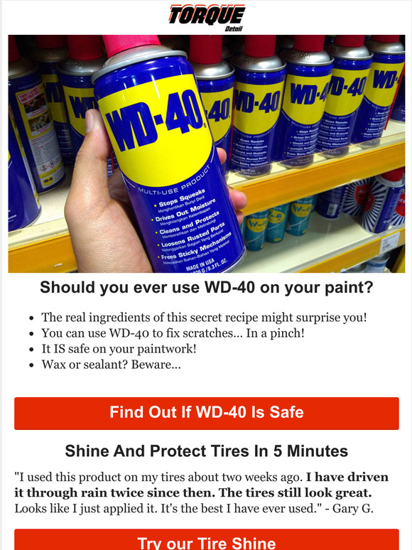 Torque Detail: Should you use WD-40 on your Car Paint? | Milled