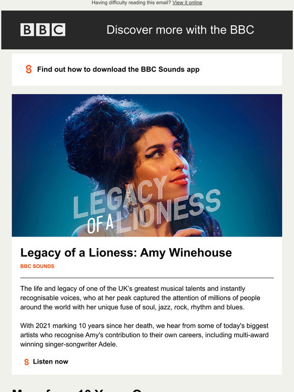 BBC: Amy Winehouse special: Legacy of a Lioness | Milled