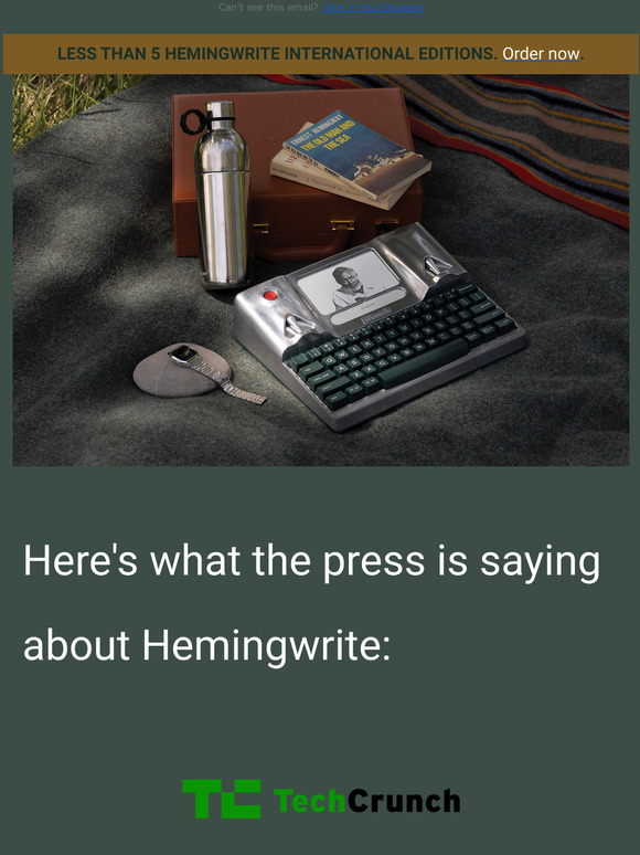 Freewrite: Hemingwrite's in the press! | Milled