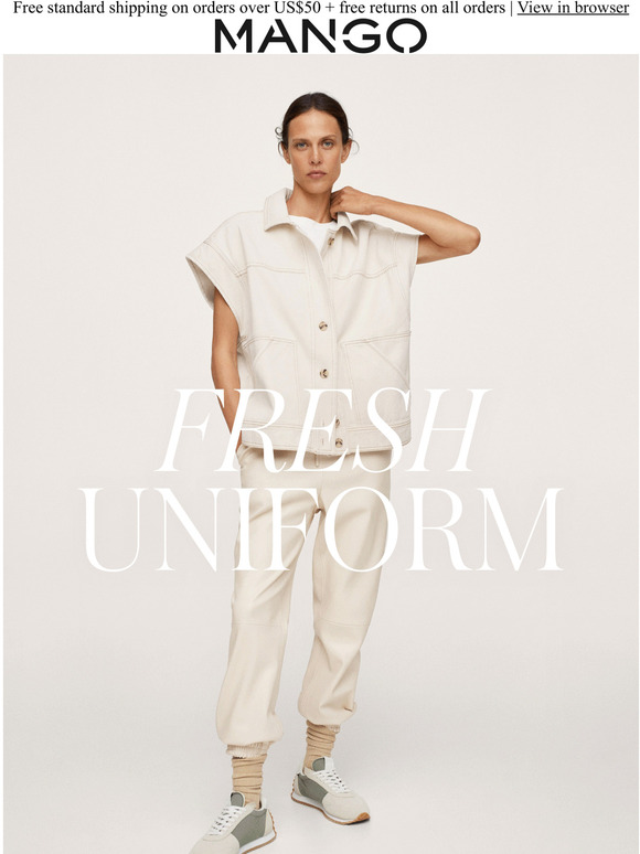 Mango: FRESH UNIFORM |Exclusive online collection | Milled