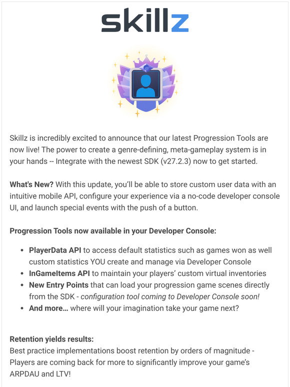 Skillz: NEW Progression Tools - Available Now! | Milled