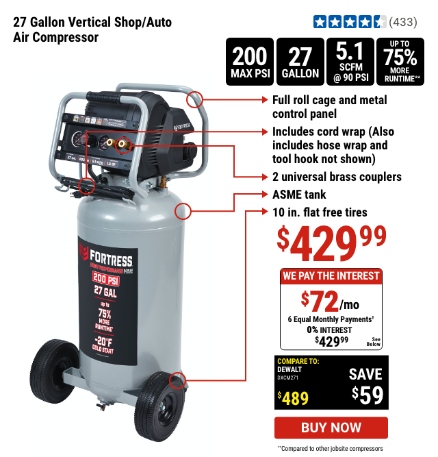 Harbor Freight: High Performance. Ultra Quiet. Fortress Jobsite Ready ...