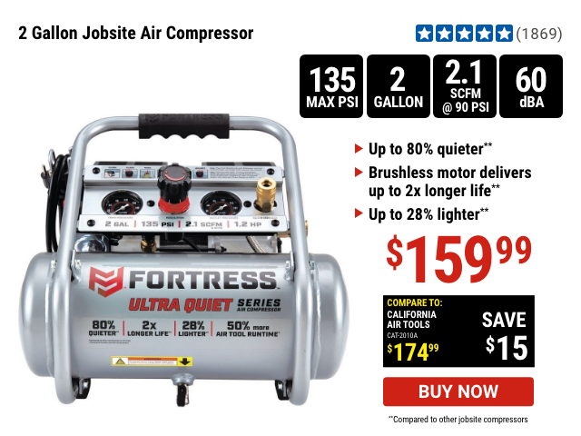 Harbor Freight Tools: High Performance. Ultra Quiet. Fortress Jobsite ...