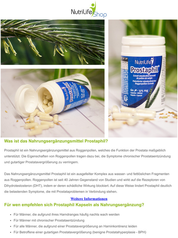 Nutrilife: Prostaphil zum Wohl der Prostata -10% | Milled