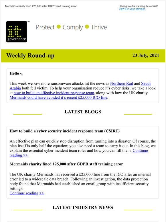 IT Governance: How to build a cyber security incident response team ...