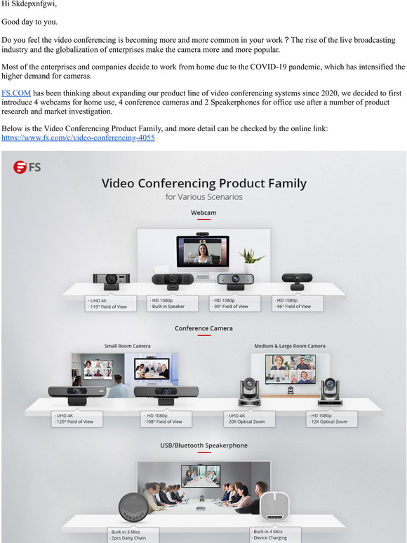 FS.COM: Product UpdateVideo Conferencing Products is Coming | FS.COM ...