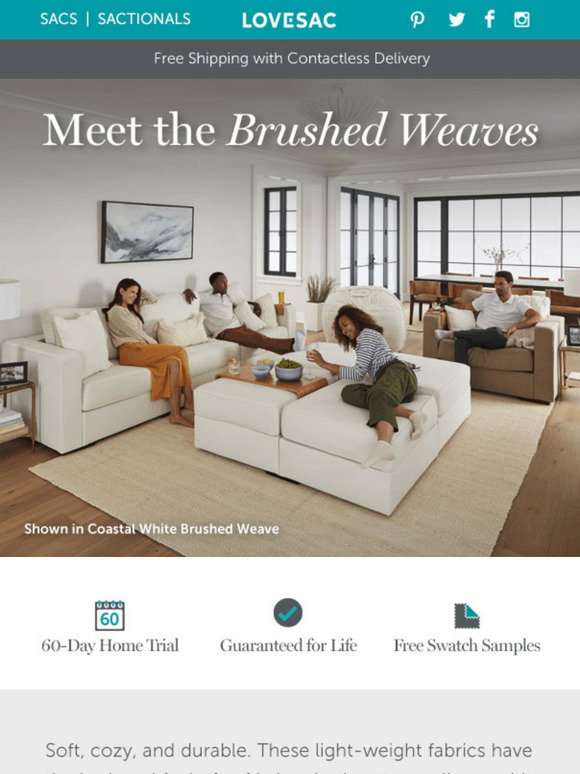 LoveSac: Get to know our Brushed Weave Covers! | Milled