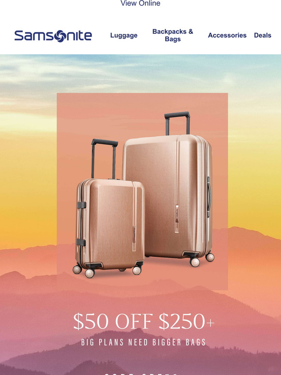 Samsonite: Big Plans + Big Bags = Big Savings | Milled