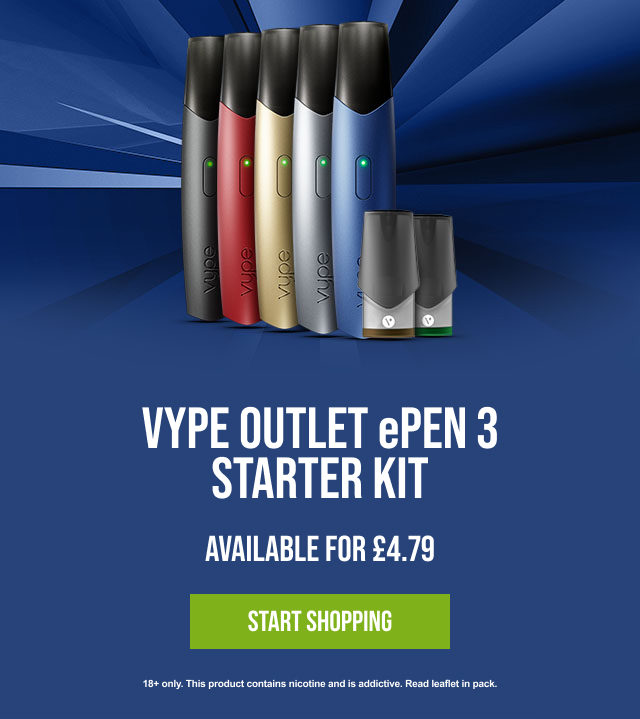 Ten Motives: Vype Outlet ePen3 Starter Kit available for 4.79 | Milled