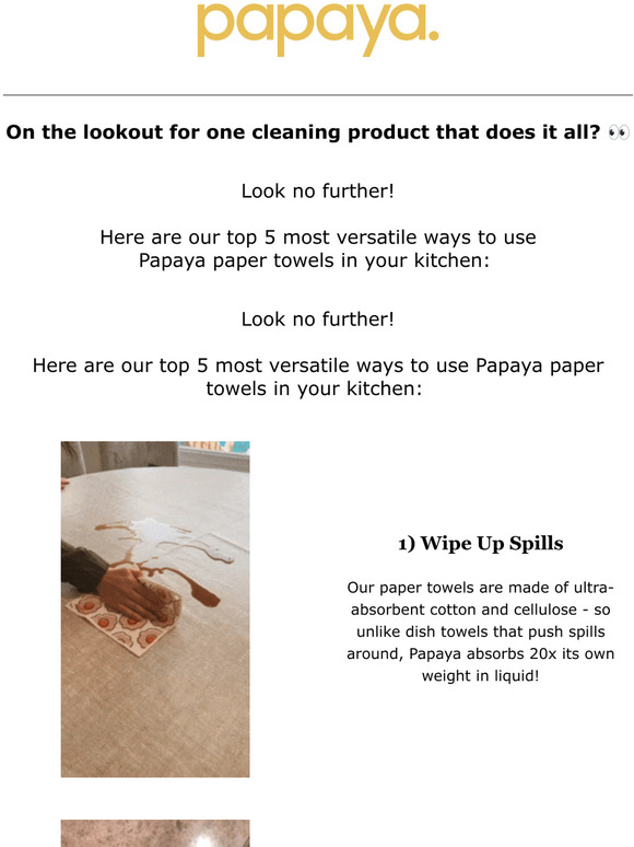 Papaya: 5 cool ways to use Papaya paper towels | Milled