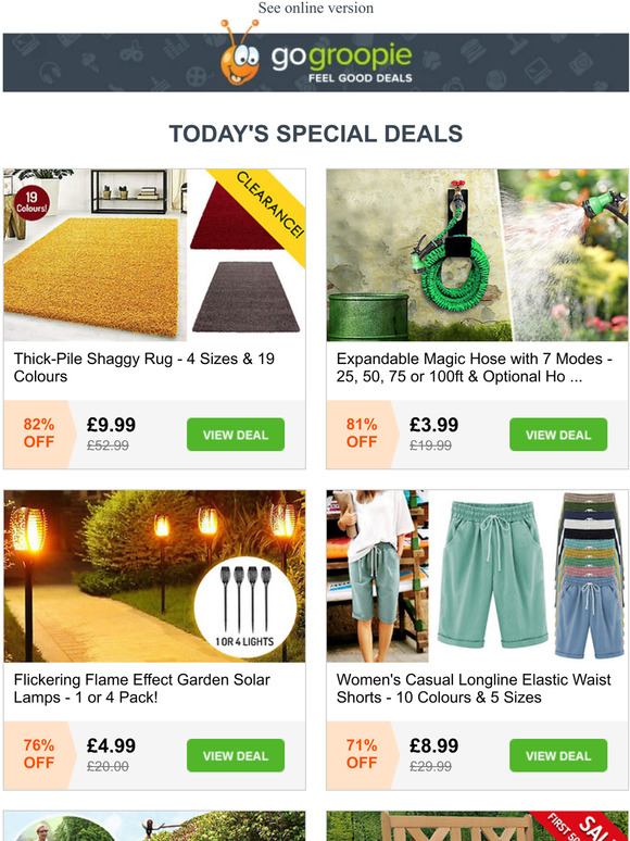 Go Groopie: MEGA MARKDOWNS! Luxury Shaggy Rug 9.99 | Expanding Magic ...