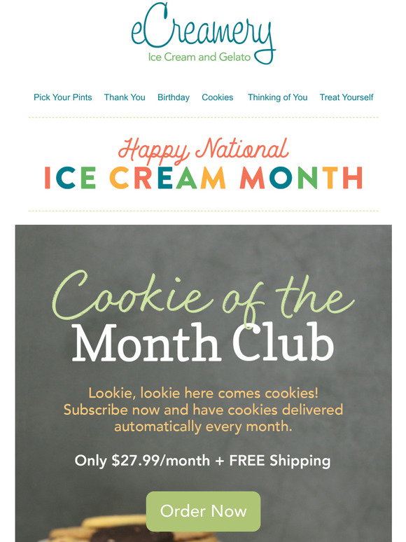 eCreamery: Lookie, Lookie - It's Monthly Cookies! Subscribe and Save ...