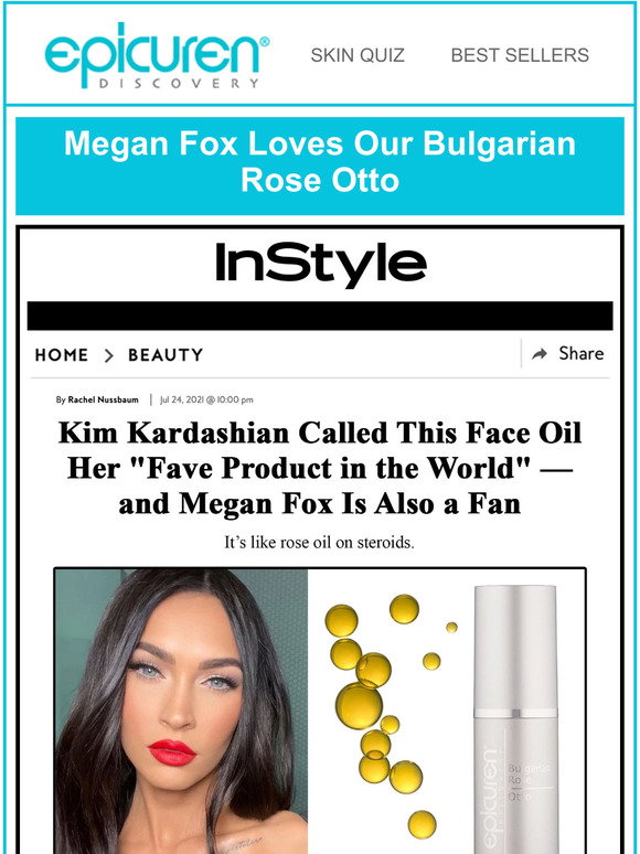 Epicuren: Megan Fox And Kim Kardashian Use Our Rose Oil | Milled