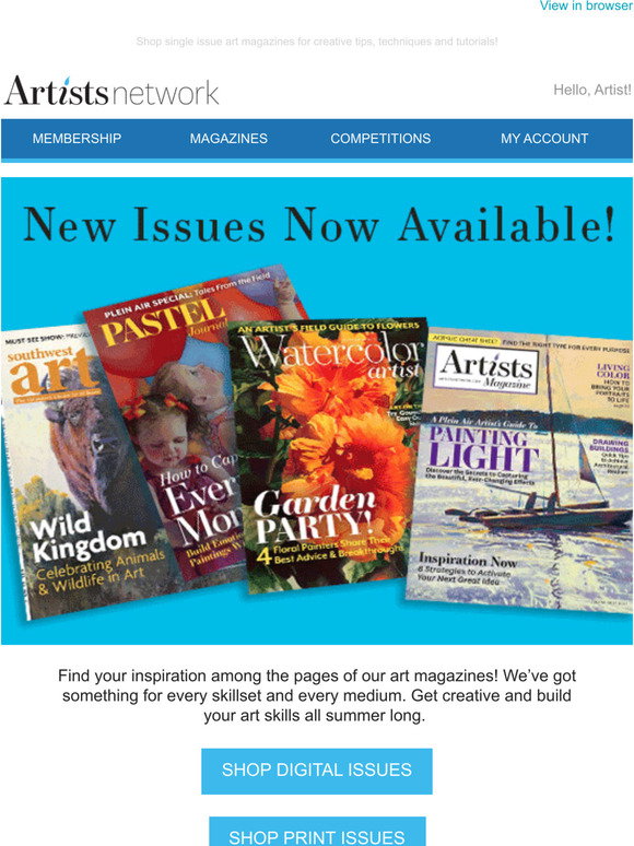 Artists Network: Summer Magazine Issues to Inspire You | Milled